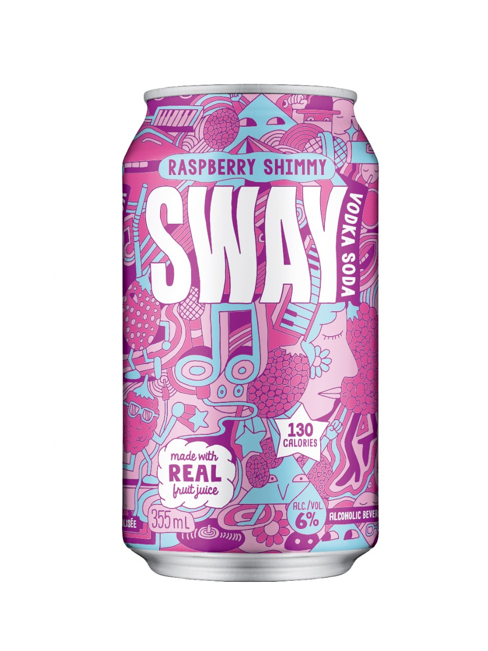Departments - Sway Raspberry Vodka Soda